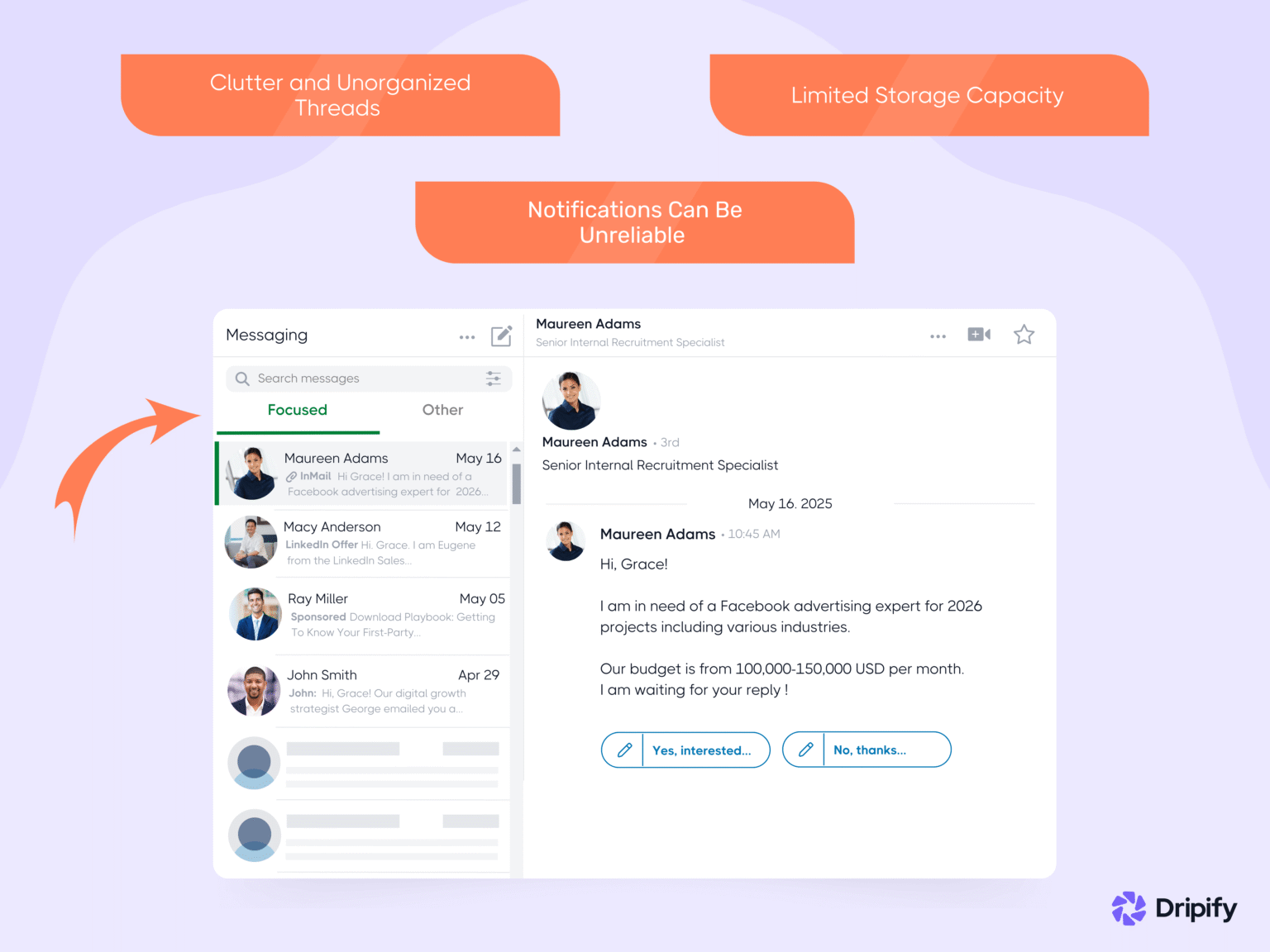 Manage Your LinkedIn Inbox Properly [11 Ways to Organize Your LinkedIn Inbox] | Dripify
