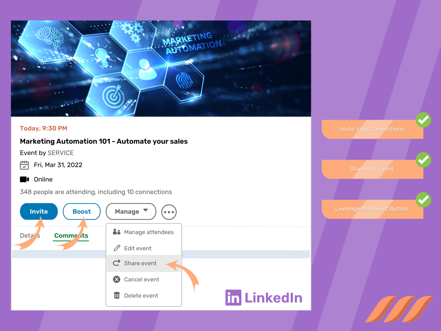 Create an Event on LinkedIn [Tips and Examples] | Dripify